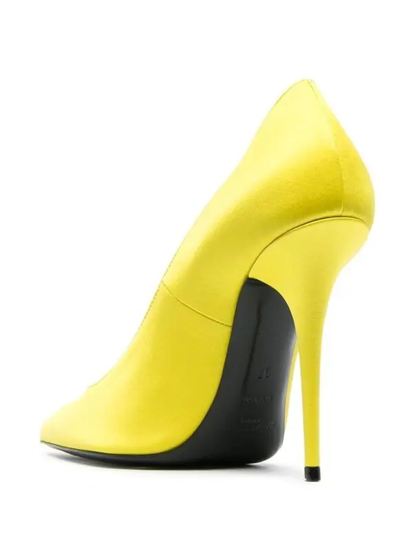 Saint Laurent Marilyn 105mm Satin Pumps - Yellow