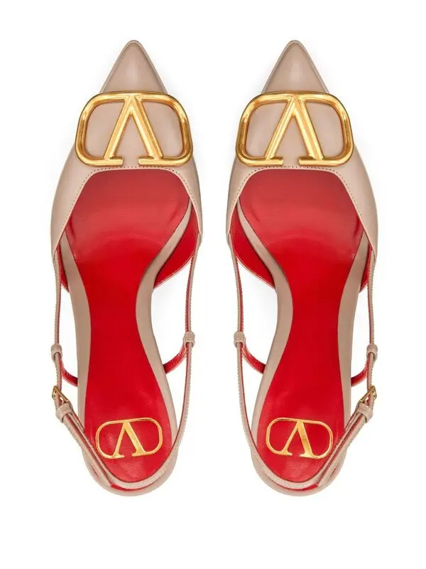Valentino Garavani 120mm Vlogo Signature Slingback Pumps - Neutrals