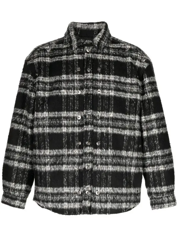 Y/project Textured Stripe-pattern Shirt Jacket