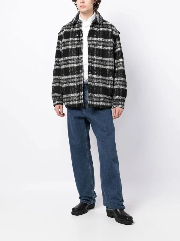 Y/project Textured Stripe-pattern Shirt Jacket