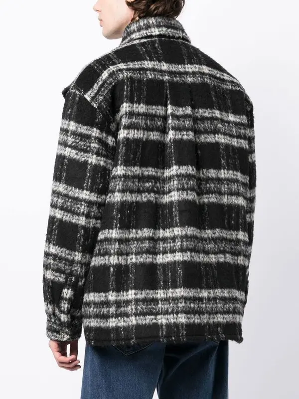 Y/project Textured Stripe-pattern Shirt Jacket