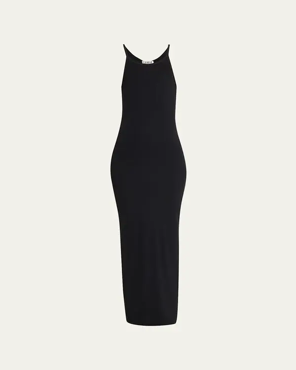 Eterne Terne Scoop-neck Ribbed Knit Dress