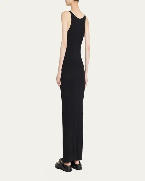Eterne Terne Scoop-neck Ribbed Knit Dress