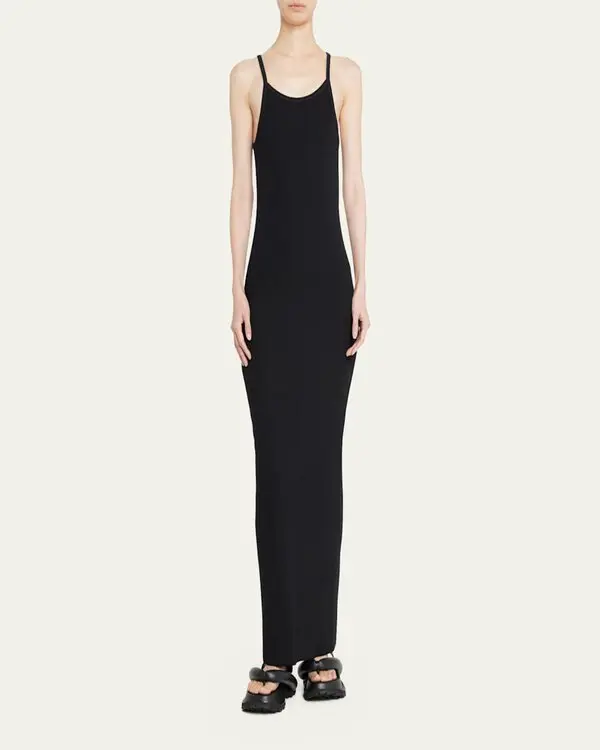 Eterne Terne Scoop-neck Ribbed Knit Dress