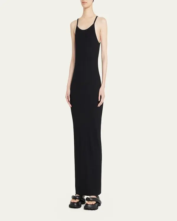 Eterne Terne Scoop-neck Ribbed Knit Dress