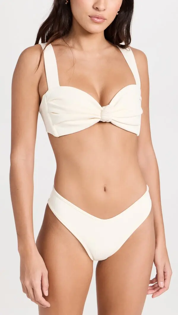MONTCE Hayden Bikini Top - Cream Rib
