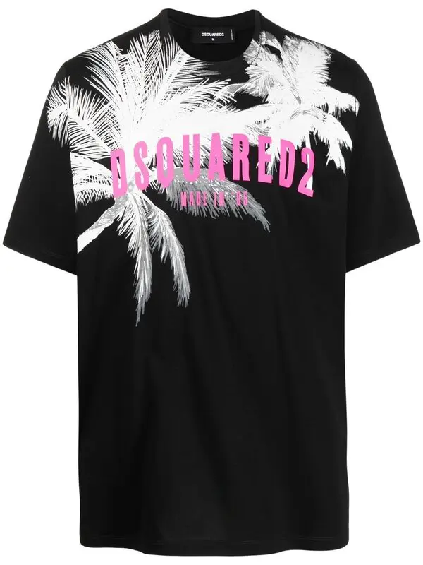 Dsquared2 Graphic-print Short-sleeve T-shirt - Black