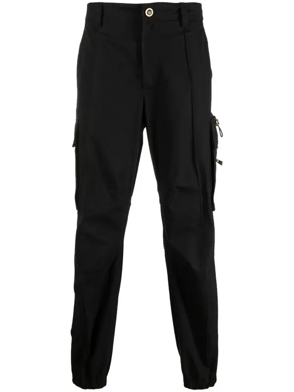 Versace Slim-cut Cargo Trousers - Black