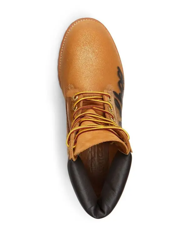 JIMMY CHOO X Timberland Graffiti Logo Ankle Boots