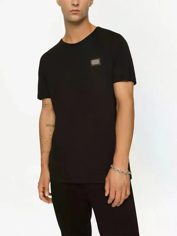 Dolce & Gabbana Logo-tag Cotton T-shirt - Black