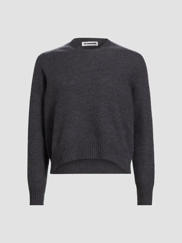 JIL SANDER Wool Crewneck Sweater - Medium Grey