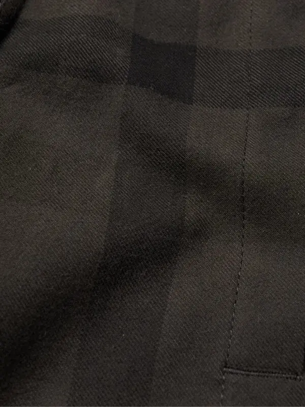 Rick Owens Checked Brushed Cotton-twill Overshirt