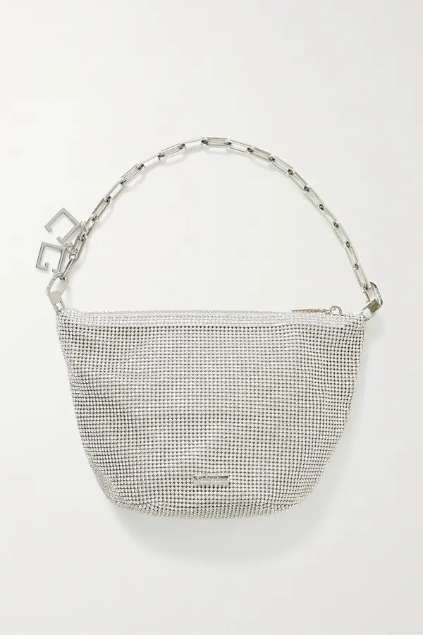 Cult Gaia Gia Mini Crystal-embellished Mesh Shoulder Bag