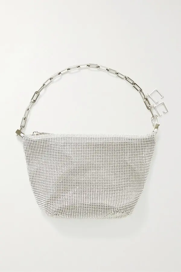 Cult Gaia Gia Mini Crystal-embellished Mesh Shoulder Bag