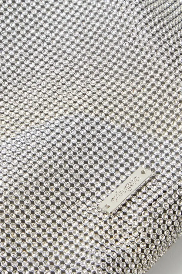 Cult Gaia Gia Mini Crystal-embellished Mesh Shoulder Bag
