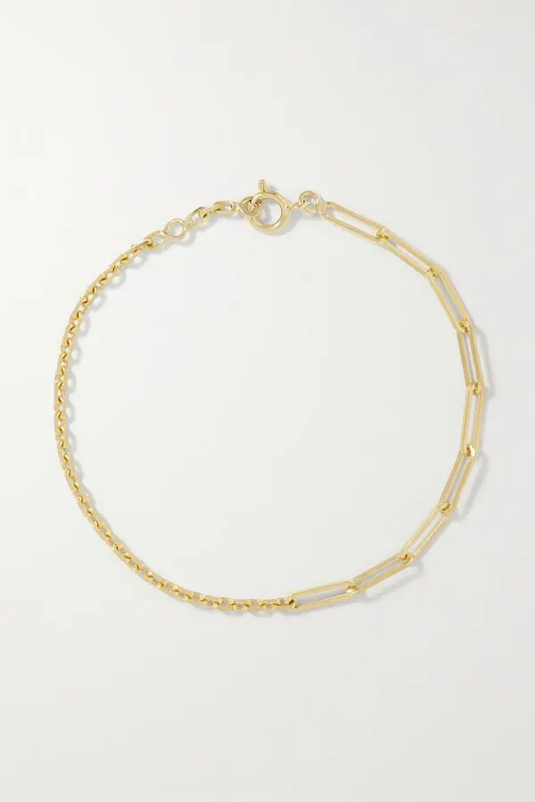 Yvonne Léon 18-karat Mismatched Chain Bracelet - Gold