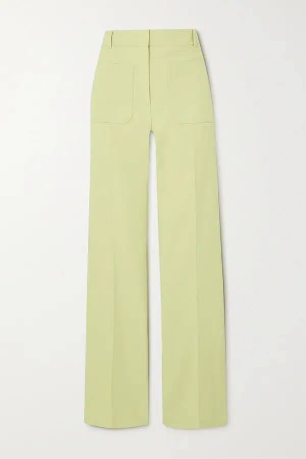 Victoria Beckham Alina Twill Wide-leg Pants