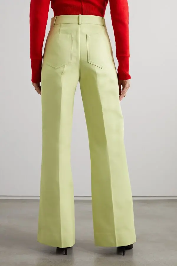 Victoria Beckham Alina Twill Wide-leg Pants