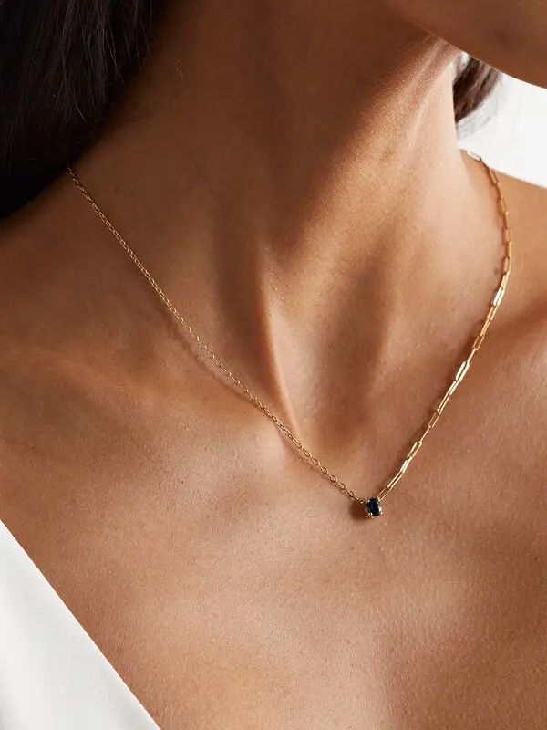Yvonne Léon 18-karat Gold Necklace - Blue