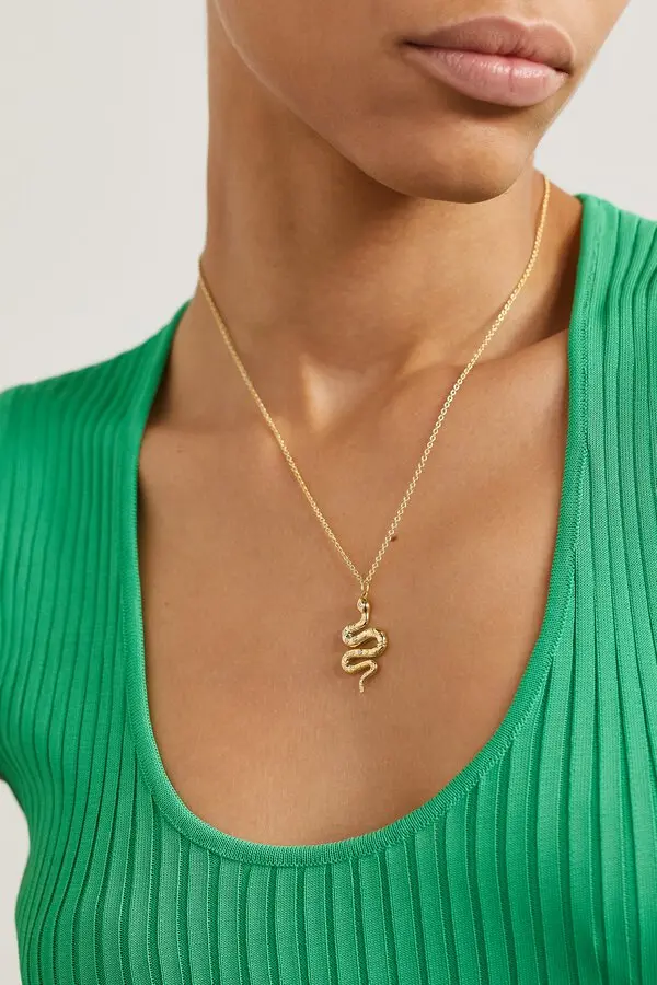SYDNEY EVAN Snake Diamond Necklace