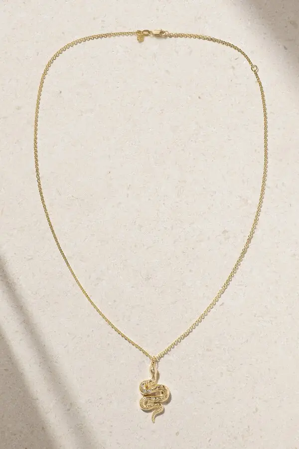 SYDNEY EVAN Snake Diamond Necklace