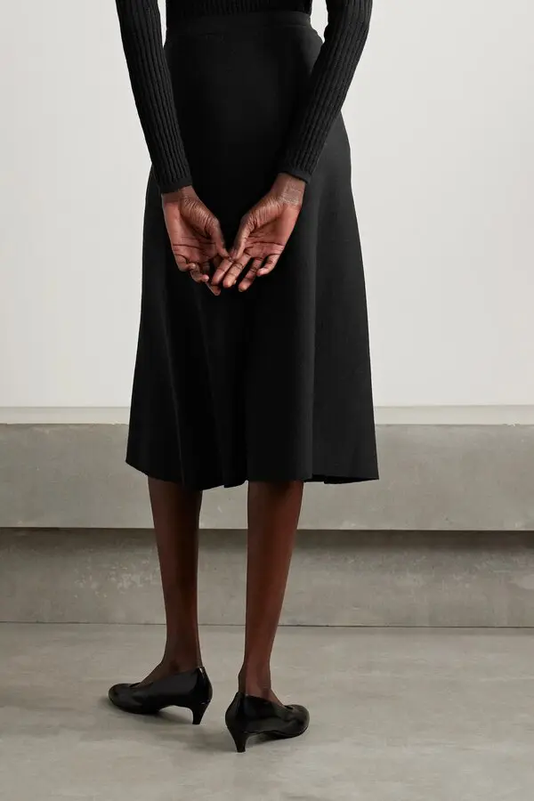 Gabriela Hearst Freddie Midi Skirt - Black