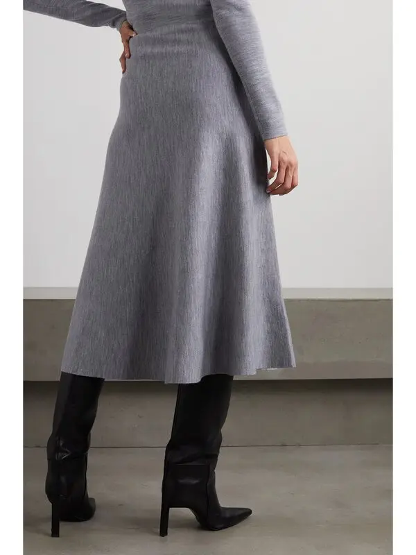 Gabriela Hearst Freddie Midi Skirt - Gray