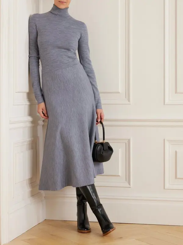 Gabriela Hearst Freddie Midi Skirt - Gray