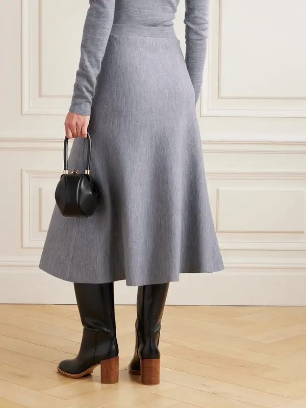 Gabriela Hearst Freddie Midi Skirt - Gray