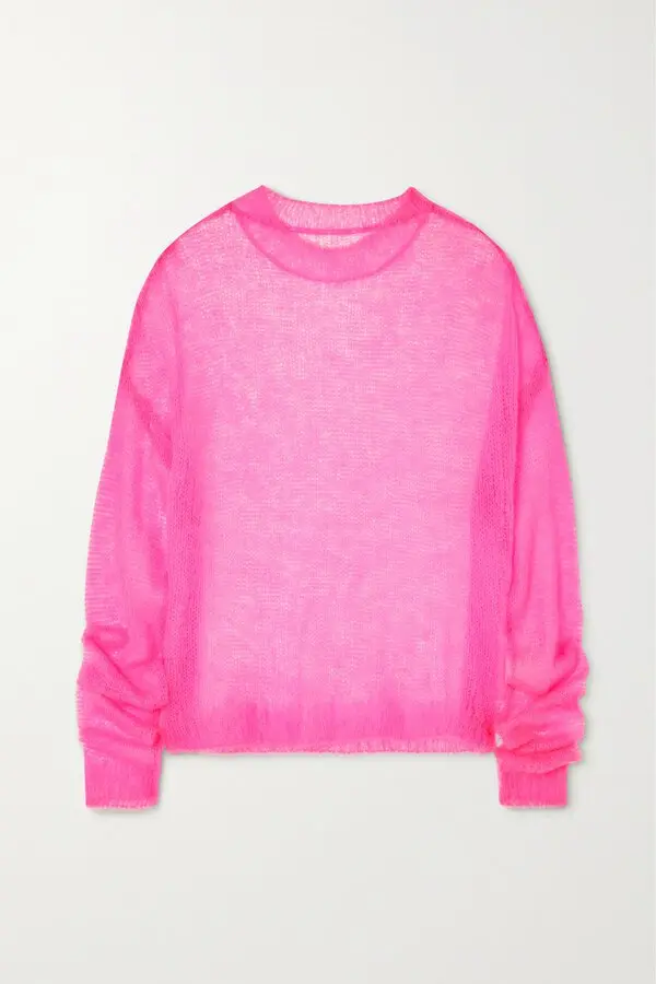 David Koma Neon Open-knit Sweater