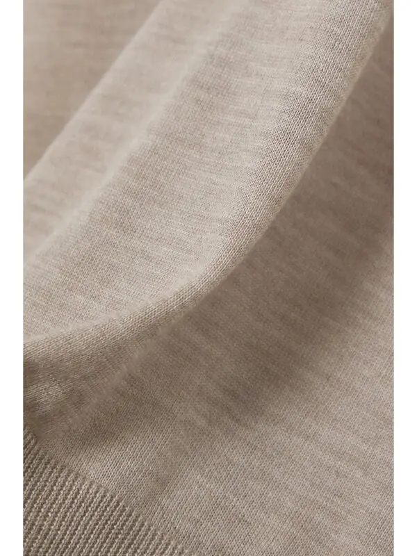 Gabriela Hearst Frank Cashmere And Silk-blend Polo Shirt - Neutrals