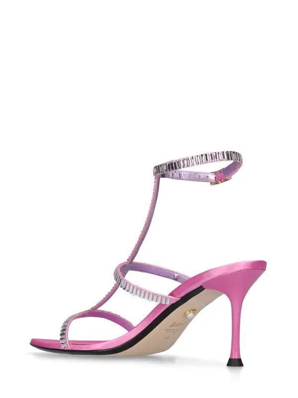 ALEVI MILANO 75mm Marlin Satin & Crystal Sandals