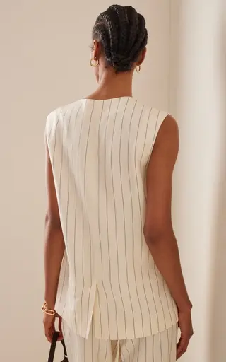 LOULOU STUDIO Cetina Pinstriped Vest