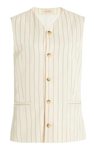 LOULOU STUDIO Cetina Pinstriped Vest