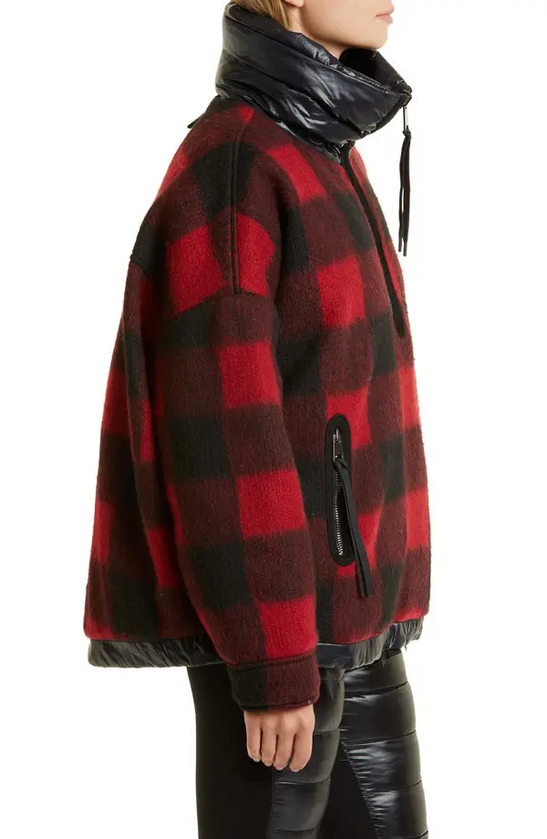 HOLDEN Water Resistant Wool Blend & 700 Fill Power Down Reversible Half-zip Jacket