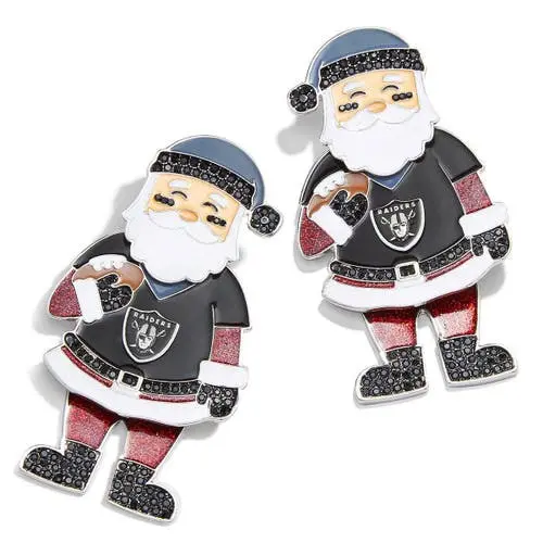 Baublebar Las Vegas Raiders Santa Claus Drop Earrings