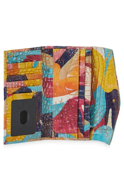 Brahmin Veronica Croc Embossed Leather Envelope Wallet - Expression