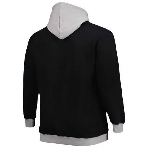Mitchell & Ness Silver Las Vegas Raiders Big & Tall Big Face Pullover Hoodie