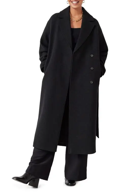 & Other Stories Belted Wool Wrap Coat