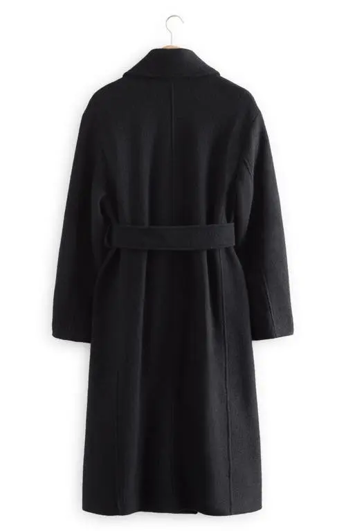 & Other Stories Belted Wool Wrap Coat