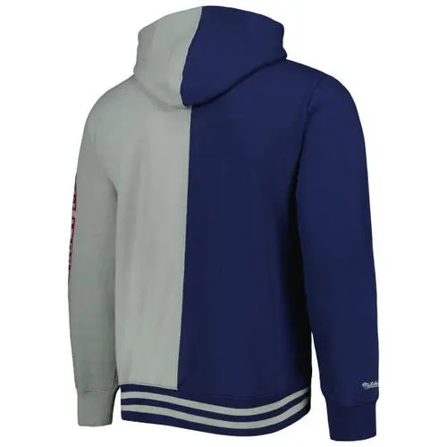 Mitchell & Ness Gray New Jersey Nets Hardwood Classics Split Pullover Hoodie