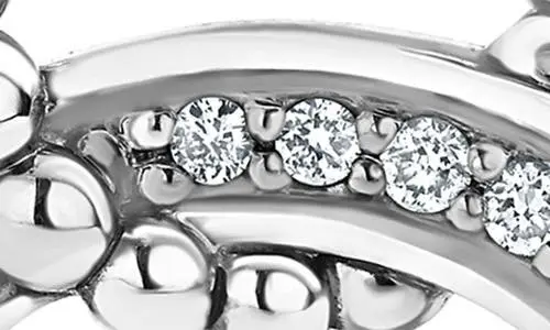 Lagos Enso Caviar Diamond Circle Drop Earrings - Silver/diamond