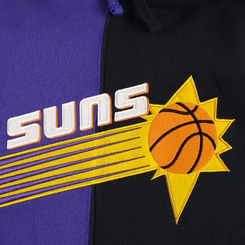 Mitchell & Ness Black Phoenix Suns Hardwood Classics Split Pullover Hoodie