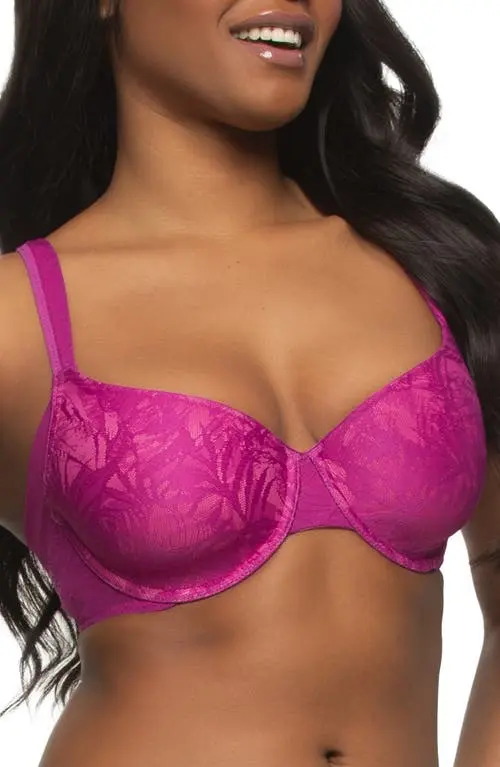 Felina Jessamine Smoothing Full Coverage Underwire Bra - Wild Aster/ Ibis Rose