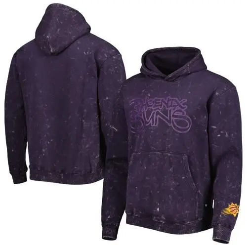 THE WILD COLLECTIVE Phoenix Suns Tonal Acid Wash Pullover Hoodie