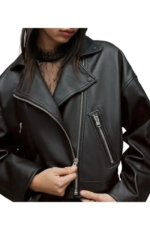 ALLSAINTS Clarke Boxy Leather Biker Jacket