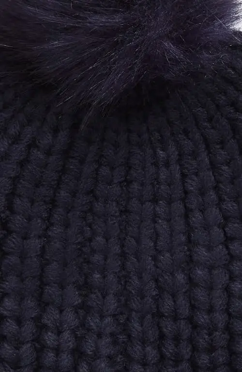 Barbour Saltburn Faux Fur Pom Beanie