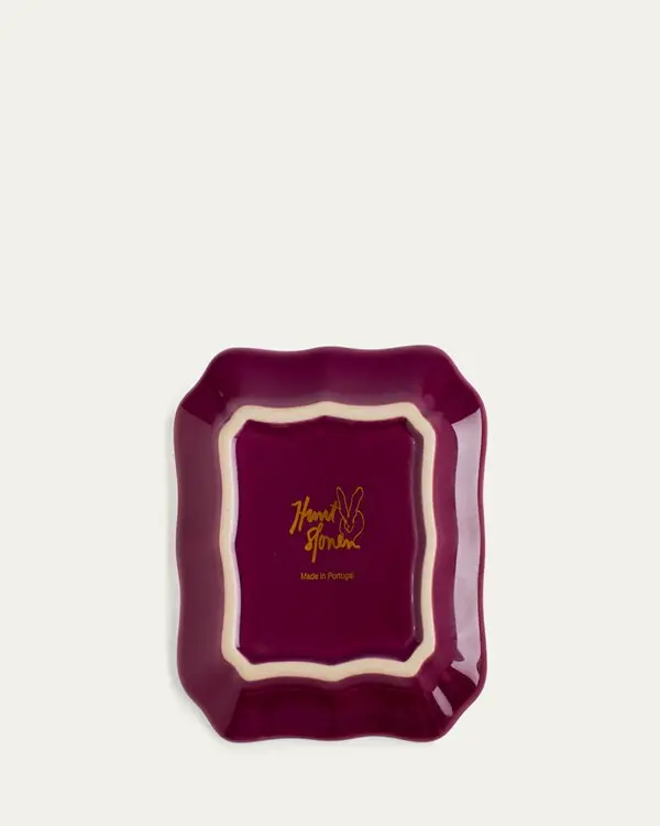 HUNT SLONEM Aubergine Portrait Plate