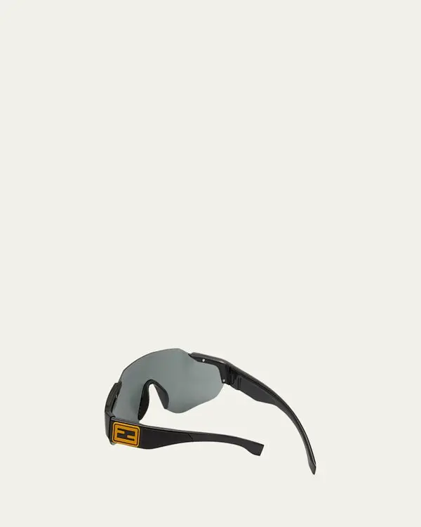 Fendi Ff-logo Rimless Shield Sunglasses
