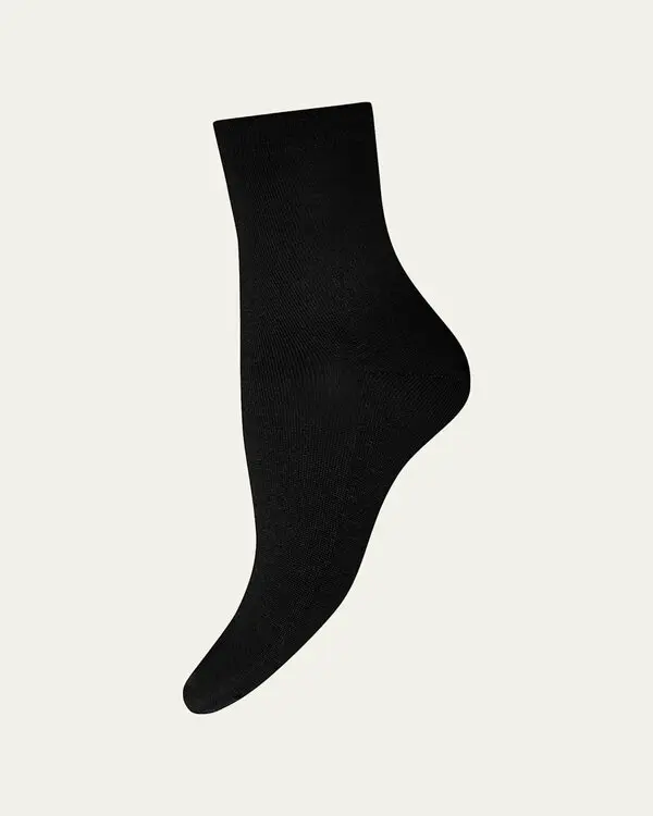 Wolford Cashmere-silk Ankle Socks - Black